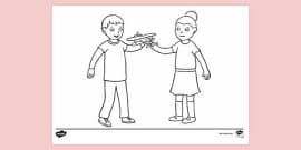FREE! - Child Taking Turns Colouring Sheet | Colouring Sheets