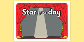 👉 Star of the Day Award Certificate (teacher made)