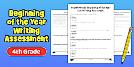 Fourth Grade Beginning of the Year ELA Spelling Assessment