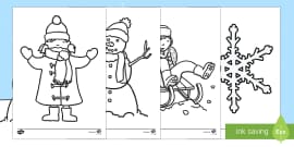 Coloriage des mots de l'hiver (teacher made)