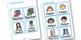 School Role Play Register - School Role Play Pack, school role