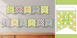 Easter Egg Bunting | Twinkl Party (Teacher-Made) - Twinkl