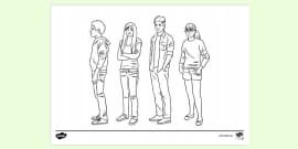 FREE! - Child Standing Colouring Sheet (teacher made)