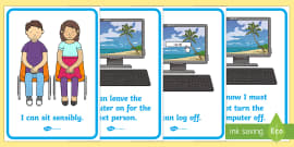 Laptop Rules Display Poster - Laptop Rules Display Posters