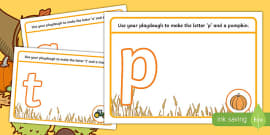 Harvest Playdough Mats (teacher made) - Twinkl