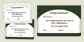 Under the Sea Themed Swimming Certificate (teacher made)