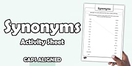Word Skills– Auxiliary Verbs – Activity Sheet (CAPS Aligned)