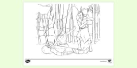 FREE! - Pocahontas Saving John Smith Colouring Sheet – For Kids