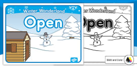 Flower Shop Dramatic Play Open Sign (teacher made) - Twinkl