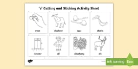 'k' Cutting and Sticking Activity (teacher made) - Twinkl