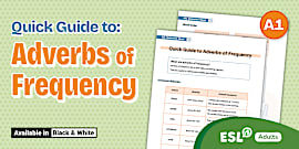 ESL Adverbs of Frequency Worksheet [Adults, A2-B1]