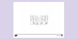 FREE! - crowd shouting Colouring | Colouring Sheets