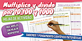 multiplicación por 10, 100 y 1000