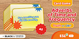 ESL Adverbs of Frequency Board Game for Kids