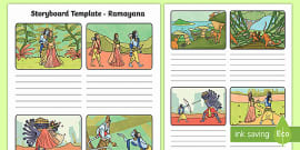 Rama and Sita Diwali Storyboard Template (teacher made)