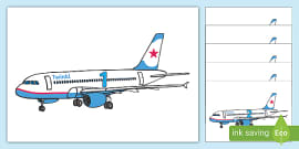 Counting in 10s on A4 Aeroplanes Display Activity- tens, aeroplanes ...