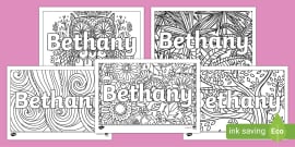 FREE! - Mila Mindfulness Name Colouring Activity - Twinkl