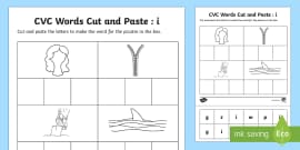 CVCC Cut and Paste Worksheet