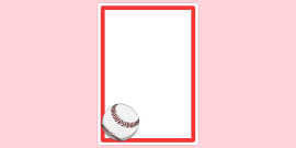 FREE! - Baseball Bat Page Border | Page Borders | Twinkl