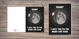 I Love You To The Moon and Back Rocket Card | Twinkl Party