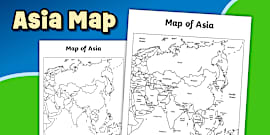 Labelled Map of Asia - Twinkl