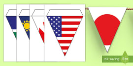 Flags of the World Bunting (teacher made) - Twinkl