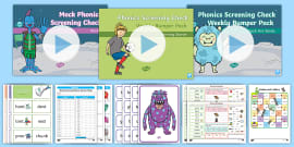 Phonics Screening Check: Aliens Assemble Bumper Resource Pack