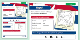 KS2 Nepal Word Search (teacher made) - Twinkl