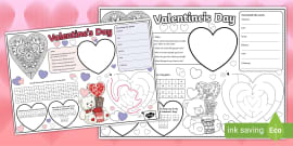 Valentine's Day Activity Place Mat