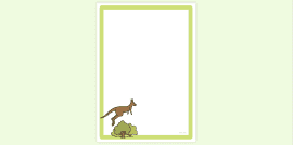 FREE! - Simple Blank Kangaroo Holding Joey Page Border | Twinkl