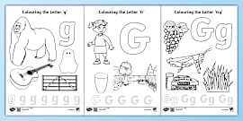I Spy the Letter Gg Worksheet - Alphabet - ELA - Twinkl