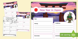 Japan Fact File Template, All About Japan (teacher made)