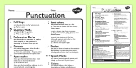 SPaG Punctuation and Grammar Worksheets (Teacher-Made)