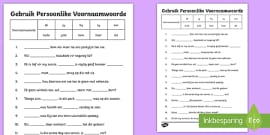 Verlede Tyd Werkkaarte | Skryf sinne in die verlede tyd