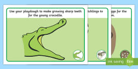 Paper Chain Crocodile Craft (teacher made) - Twinkl
