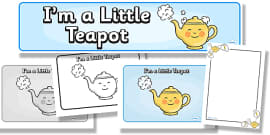 I'm a Little Teapot Display Banner - I'm a Little Teapot, nursery rhyme