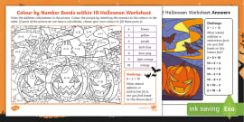 Halloween Dot to Dot Worksheet / Worksheet Pack - Twinkl