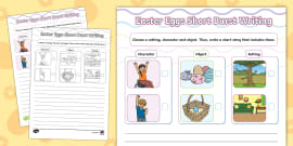 Easter Story Short Burst Writing Template