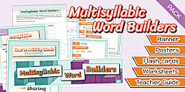 Multisyllabic Words Worksheet (Differentiated)
