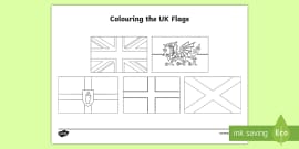 Flowers of Britain and Ireland Display Posters With Flags - flowers of the