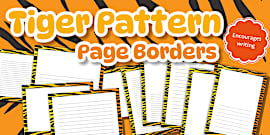 Tiger Print Page Borders