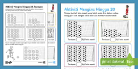 Aktiviti Mencari Tema Bola Sepak Hingga 20 (teacher made)