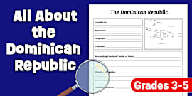 All About Puerto Rico Research Worksheet for 3rd-5th Grade