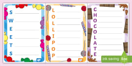 Chocolate Word Mat - Chocolate Words (teacher made) - Twinkl