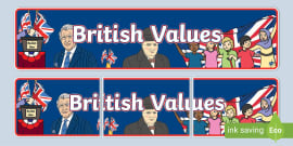British Values Word Cloud Display Poster KS1 (teacher made)