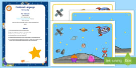Space Sensory Tray with Flashcards (teacher made) - Twinkl