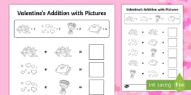 Love Heart Colour by Addition Activity