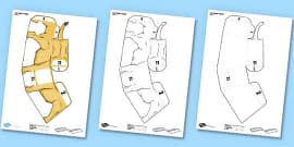 3D Hippo Paper Model Activity | Twinkl Hippopotamus Craft