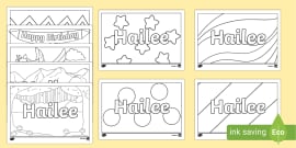 FREE! - Easton Name Simple Colouring Activity Sheets|Twinkl Activity