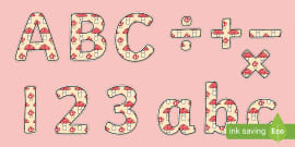 Display Lettering & Symbols (Water) (teacher made) - Twinkl